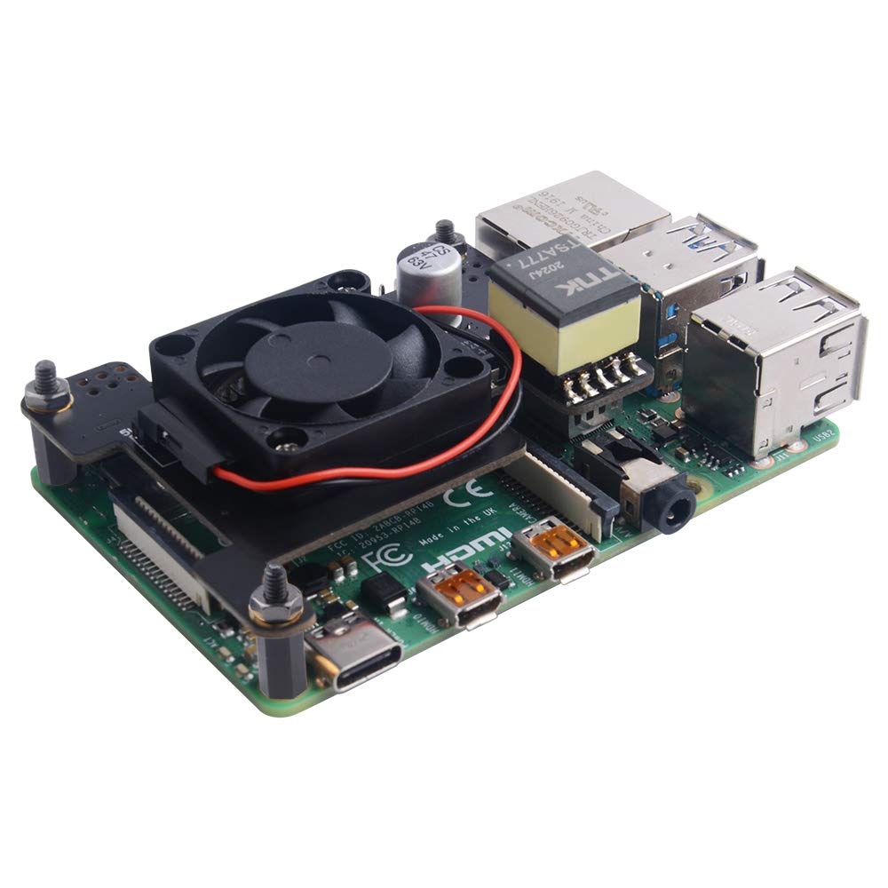 GeeekPi Isolated PoE HAT for Raspberry Pi 4, Support IEEE 802.3af or 802.3at PoE Standard,with Cooling Fan 30x30x7mm for Raspberry Pi 4 Model B / 3B+ 3B Plus