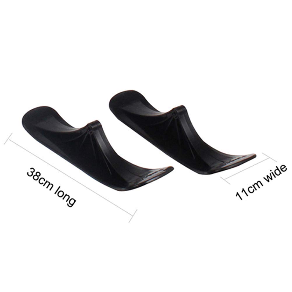 haixclvyE Snow Scooter Ski Sled, Ski Car Two-in-One Scooter Two-Wheel Sled Accessories Riding Tyre Replacement Parts Black