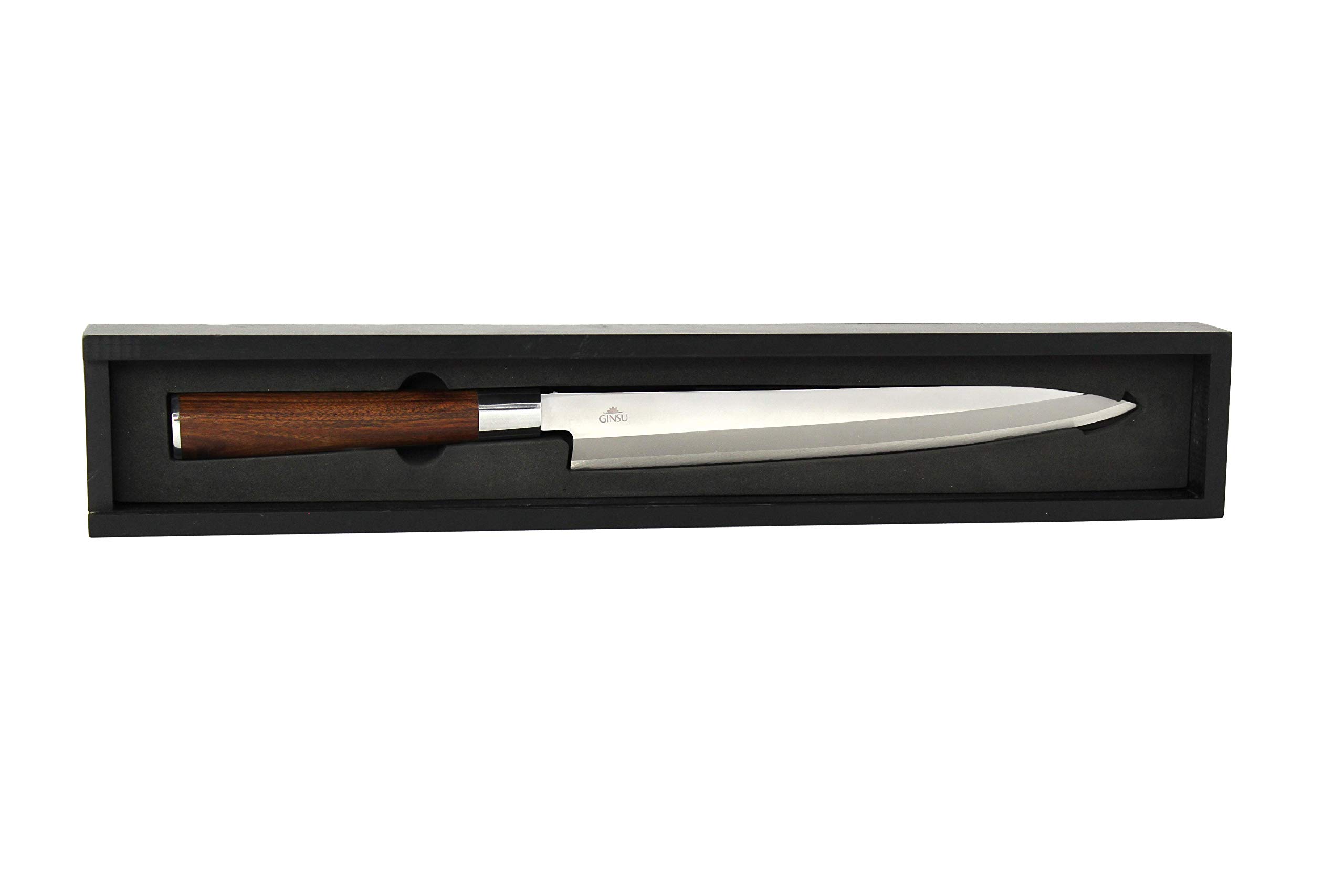 Ginsu Yanagiba 9.5" Sashimi Knife, Brown - Premium Stainless-Steel Blade, Designed for Right Hand Usage