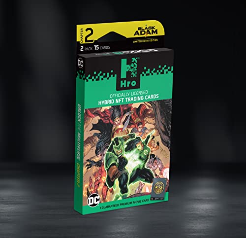 HRO DC Comics Unlock The Multiverse | Chapter 2: 2-Pack Premium Booster Pack, Hybrid NFT Trading Cards, 14 Trading Cards (10035876-0001)