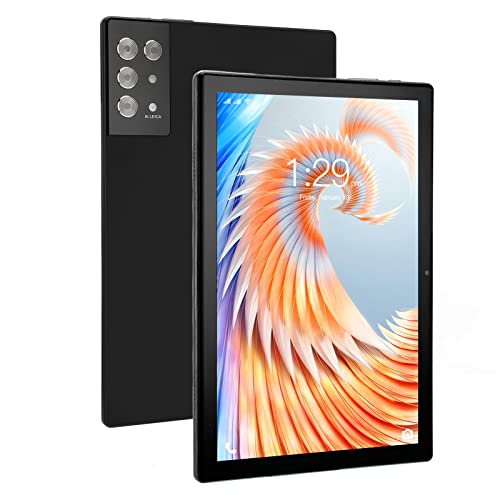 HEEPDD Tablet PC Black 10.1 Inch Tablet 8GB 256GB 100-240V for Android 12 for Reading (US Plug)