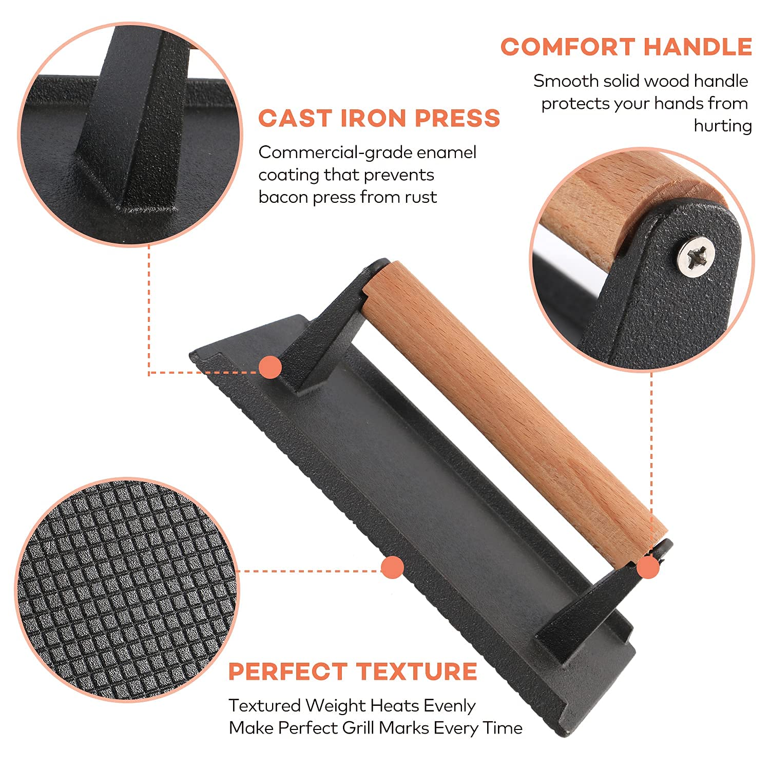 Griddle Accessories Kit, Flat Top Grill Accessories Set for Blackstone and Camp Chef with Basting Cover, Spatula, Scraper, Grill Press, Burger Press, Patty Papers, Carrying Bag for BBQ/Camping