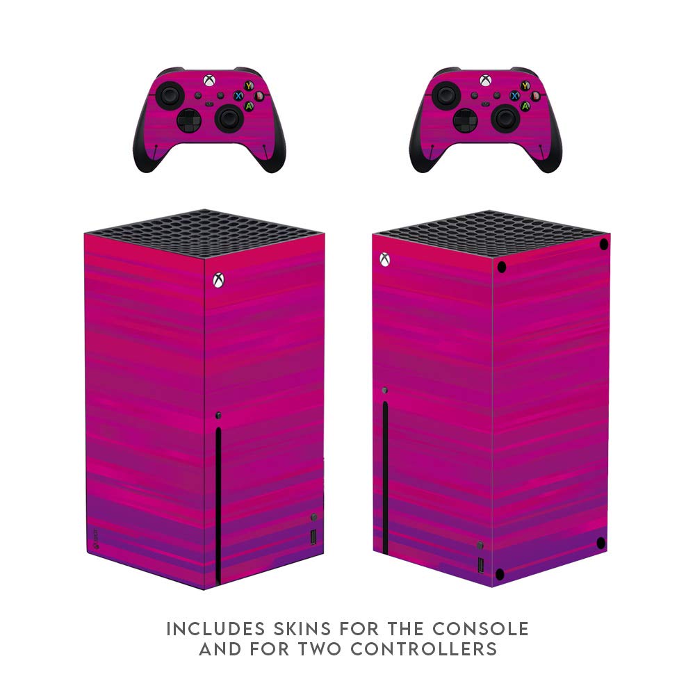 Glitch Consoles Vinyl Wrap Console Set for Xbox Series X – Premium Console Wrap with 2 Pcs Controller Wraps – Precut Durability and Protection Xbox Series X (Pink) (62863424417)