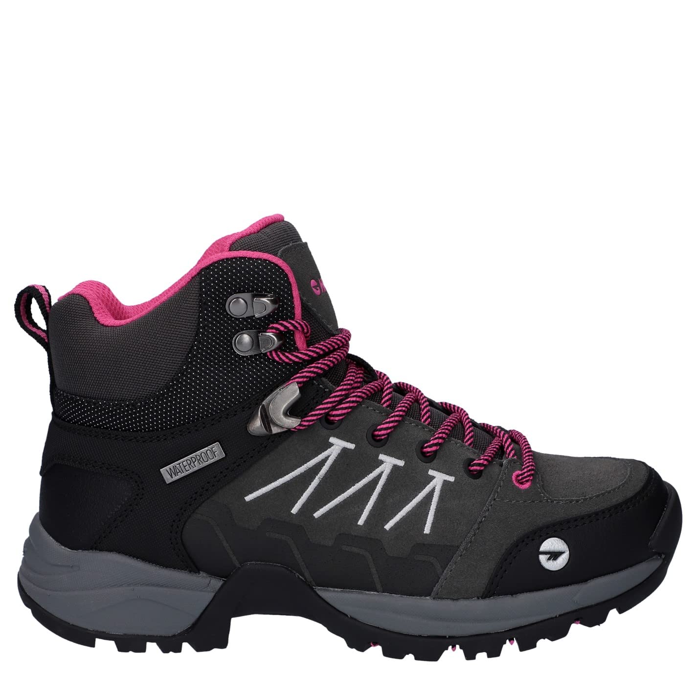 Hi-Tec Women's Modern Hiking Boot, Cool Grey Black Fuchsia, 10