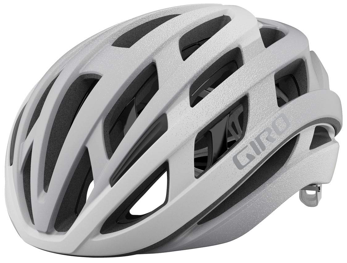 Giro Helios Spherical Adult Road Cycling Helmet - Matte White/Silver Fade (2022), Small