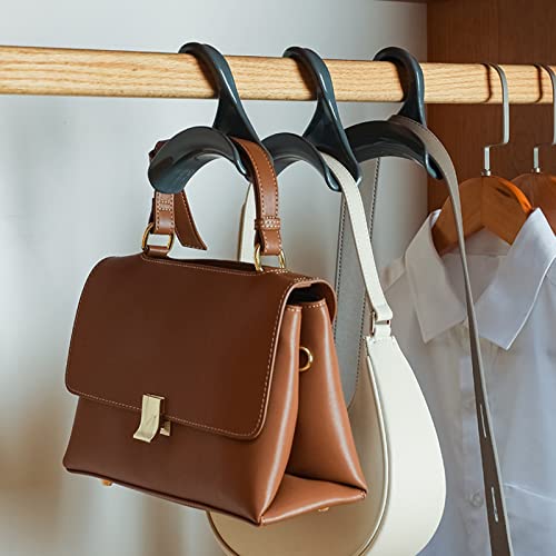 Fydun 5Pcs Purse Door Hanger Bag Arc Closet Hanger Hook for Satchel Coat Haversack Belt StorageWhite for Home Use, Multifunctional Accessory (Grey)