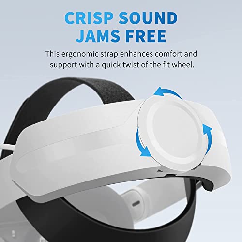 Head Strap With Battery for Oculus Quest 2 With 5000mAh Battery Pack, Excellent Strap Replacement Accessories for Oculus Quest 2,Enhanced support comfort