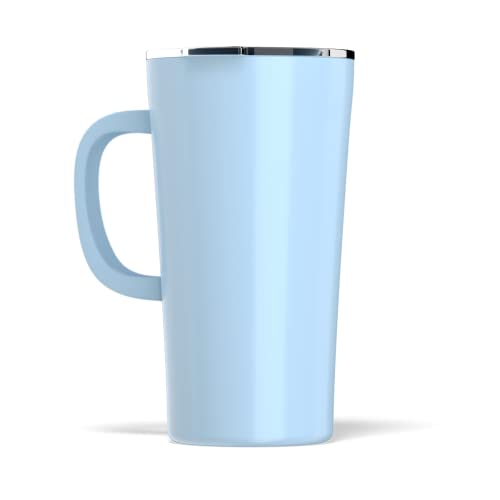 Hydrapeak JAVA 18oz Double Vacuum Insulated Coffee Mug. Stainless Steel Travel Mug, Tumbler Coffee Cup with Lid and Integrated Handle (Cloud)