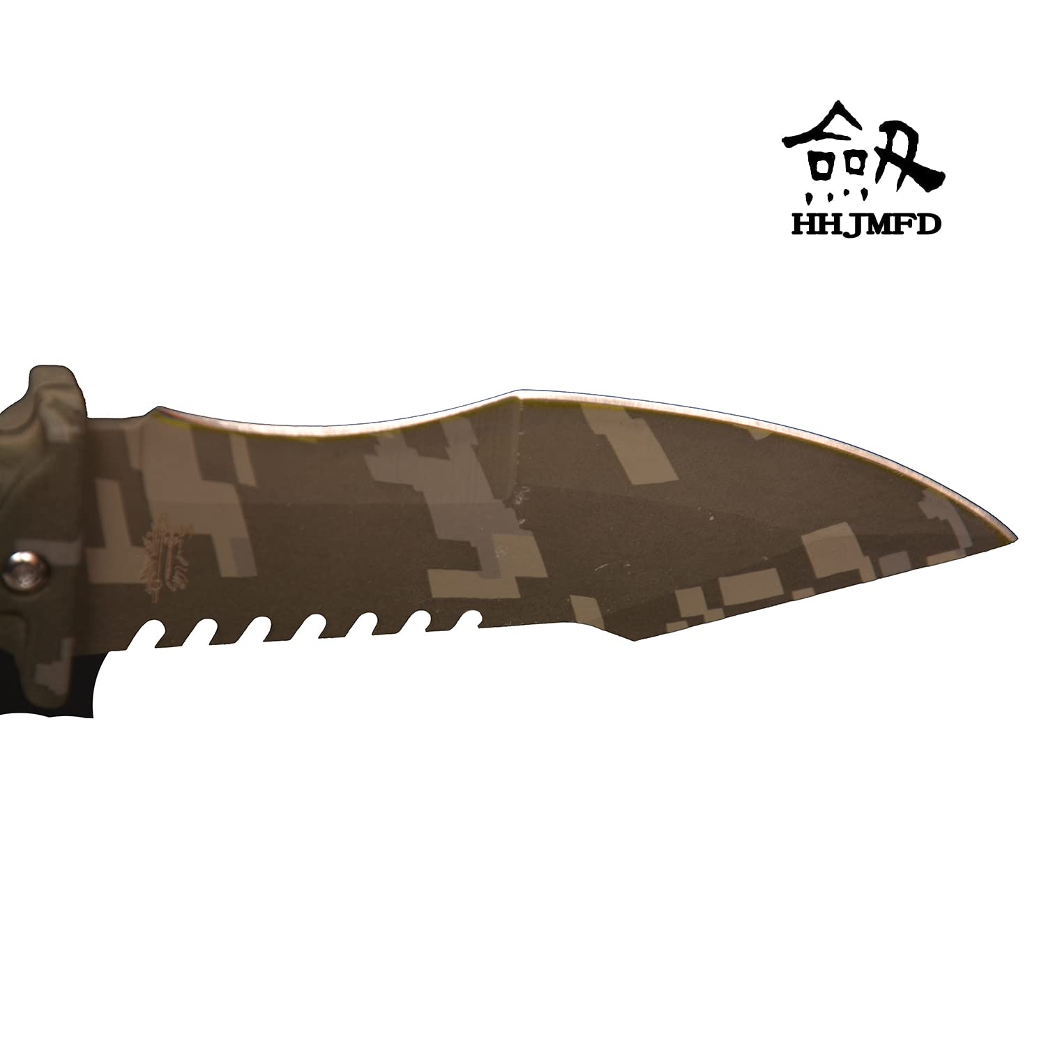 HHJMFD Tactical Fixed Blade Knife Survival Hunting Tool Non-slip Stylish Handle with Practical Sheath 9-inch Camouflage for Camping Hunting Adventure Outdoor