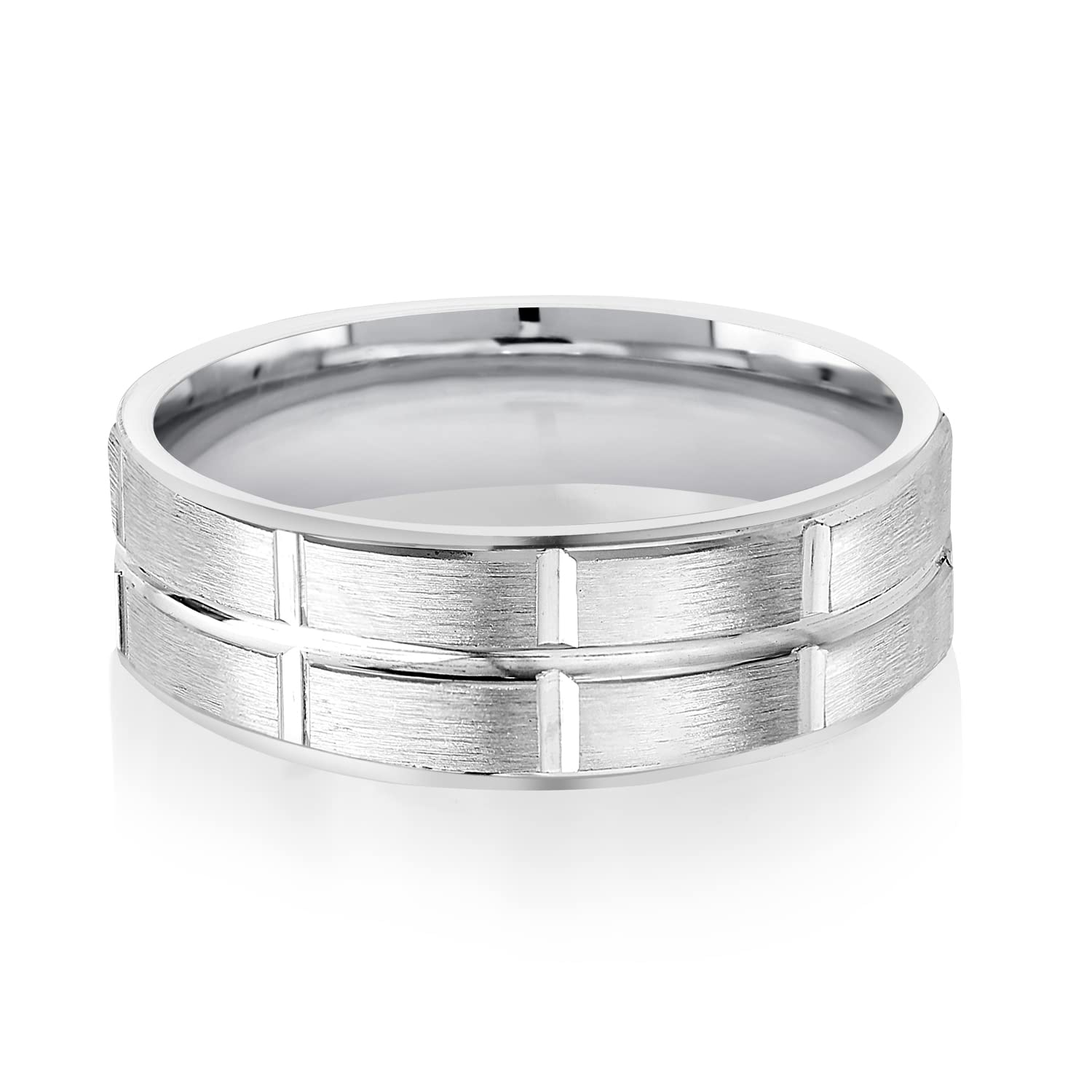 Gem Stone King 925 Sterling Silver 6.00MM Band Ring (Available in size 6, 7, 8, 9, 10, 11, 12)