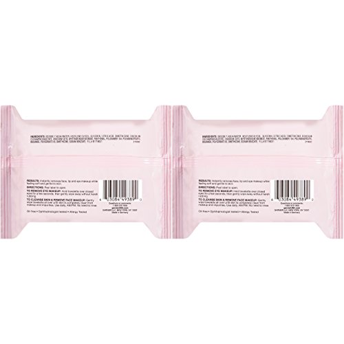 Garnier Micellar Facial Cleanser & Makeup Remover Wipes, Gentle for All Skin Types (25 Wipes), 2 Count (Packaging May Vary)