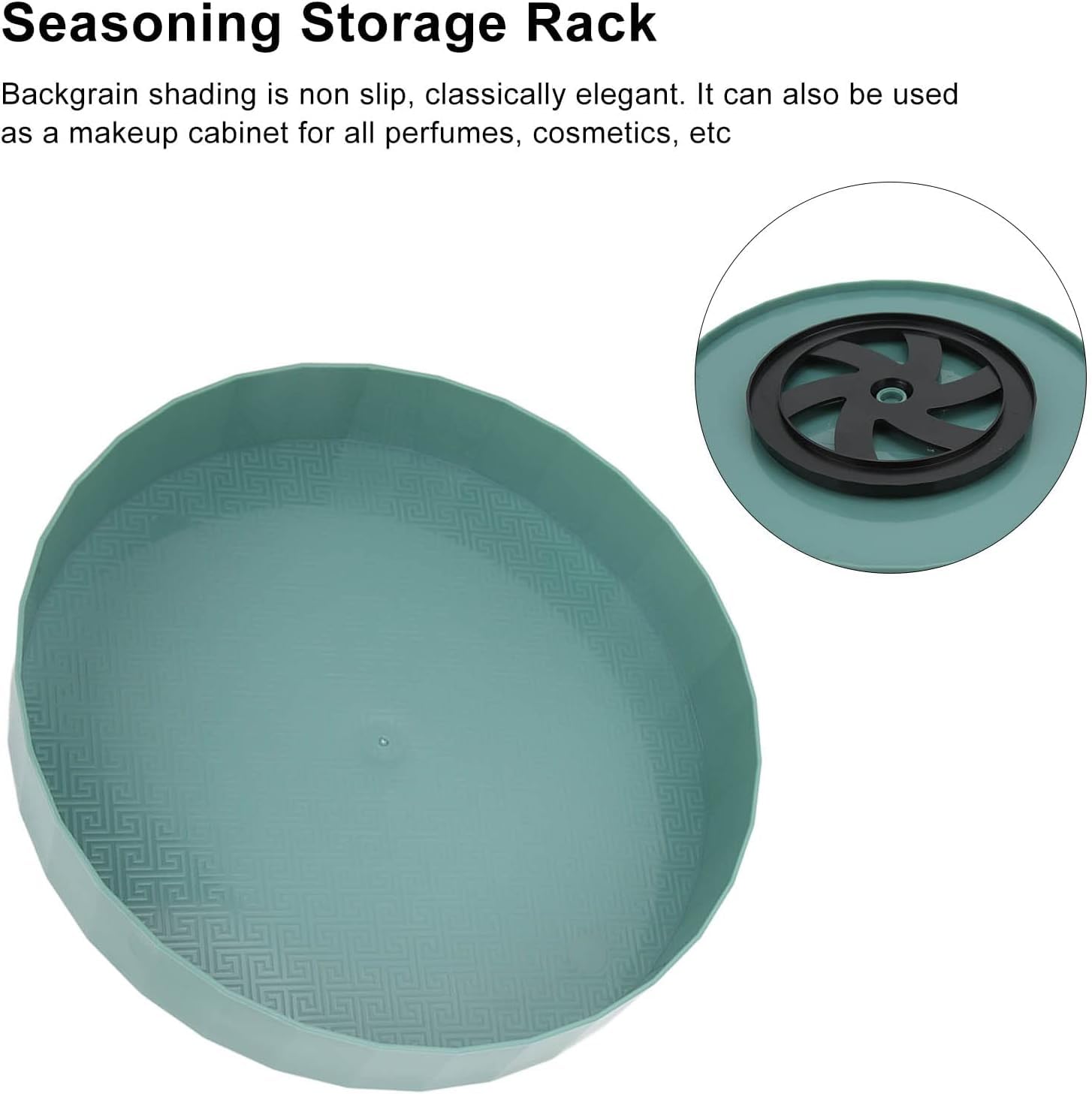 Halure Lazy Susan Cabinet Organizer for Pantry Organization and Storage, Green, 10 Inches β Refrigerator Organizer for Countertop, Fridge, Cupboard, Living Room Medicine Cabinet