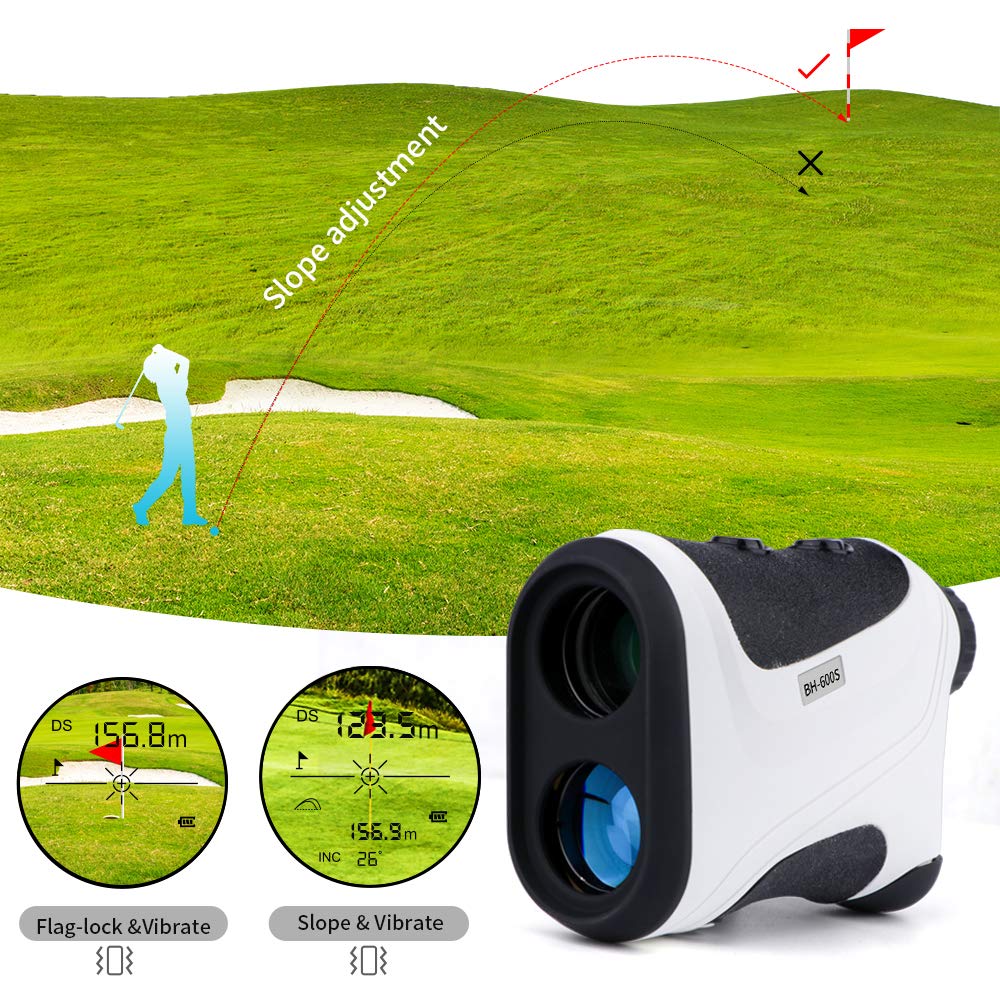 Golf Range Finder, Laser Range Finder Binoculars with Pinsensor, 650/1000/1500 Yard 4 Scan Mode, 7X Magnification, Fast Flag Lock for Golf, Outdoor (CS600VH)