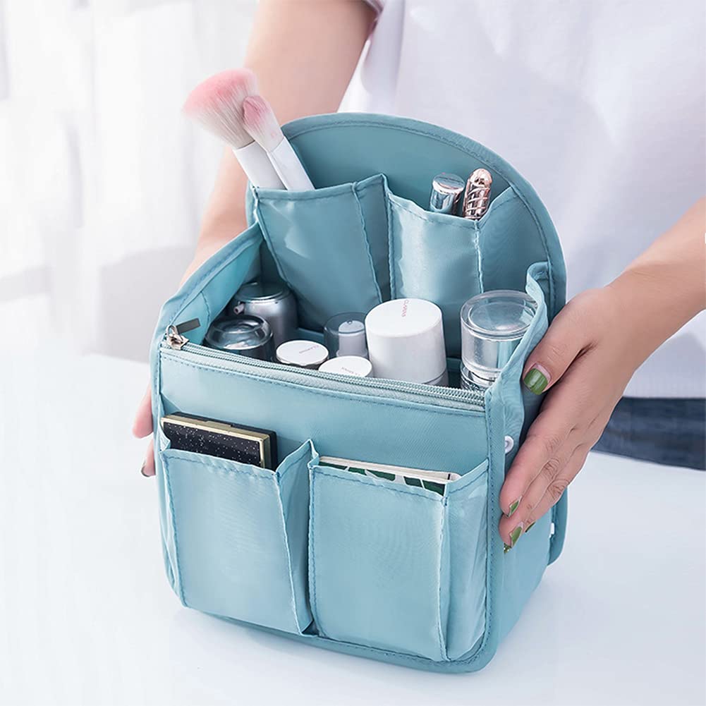 HOYOFO Mini Backpack Organizer Insert Small Shoulder Bag Divider for Rucksack Purse Lightweight Nylon, Light Blue
