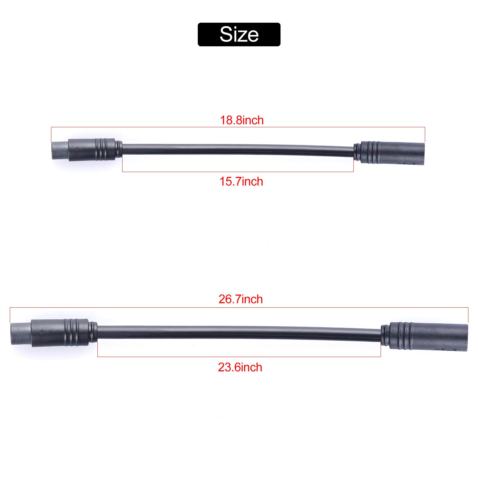 Greenergia Ebike 1T4 Harness Extension Cable 8 Pin Plug Connector for BBS/BBSHD Motor Conversion Kit (8pin extnesion (60cm))