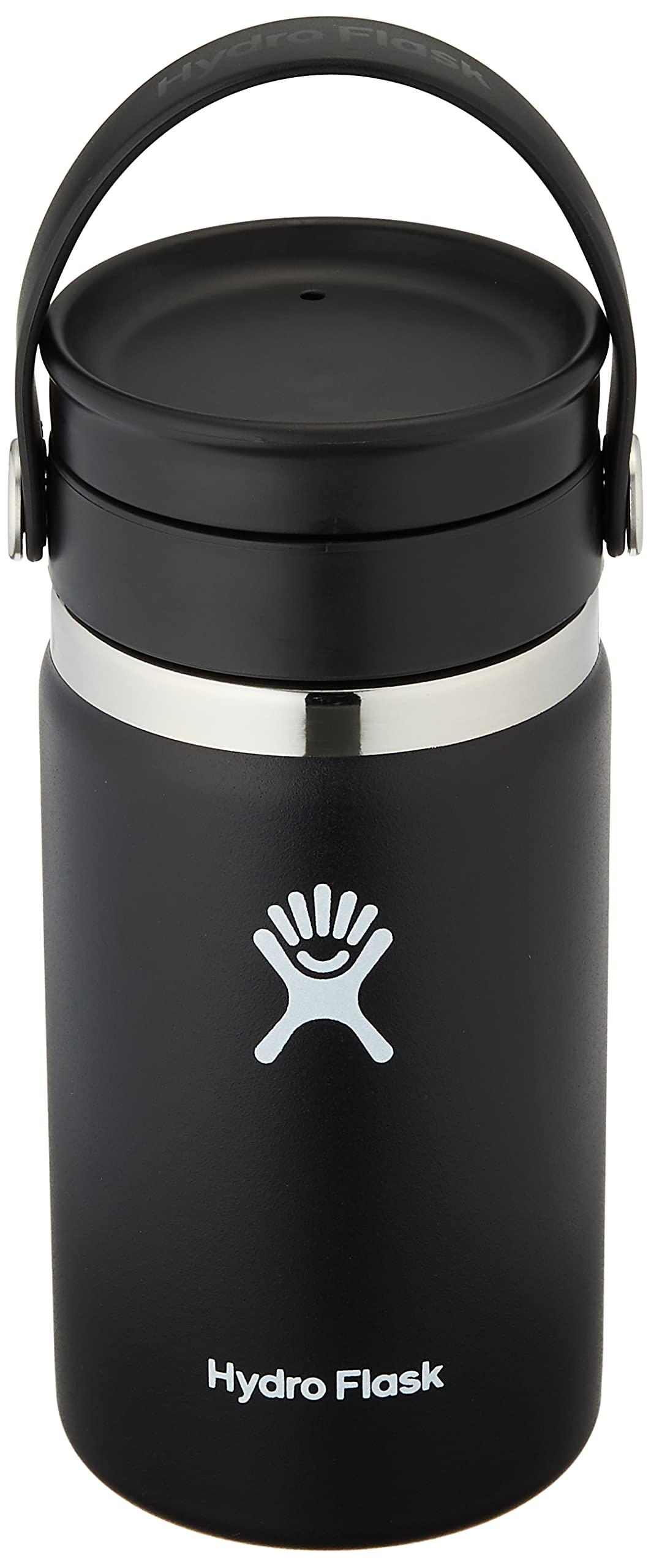 Hydro Flask 5089131 Vacuum Bottle, Cold and Heat Retention, 12 oz, 12.8 fl oz (354 ml), Wide Mouth, 20 Black