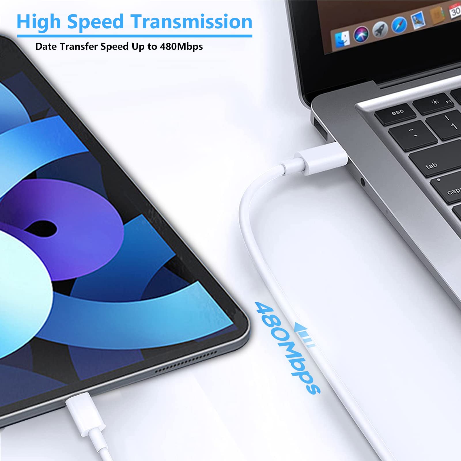 iPad Chargers, iPad Pro Charger,20W USB C Fast Charging Plug with Apple Certified 10FT Long USB C-C Cord for iPad 10th Gen,iPad Pro 12.9/11 inch 2022/2021/2020/2018,iPad Air 5th/4th,iPad Mini 6th Gen
