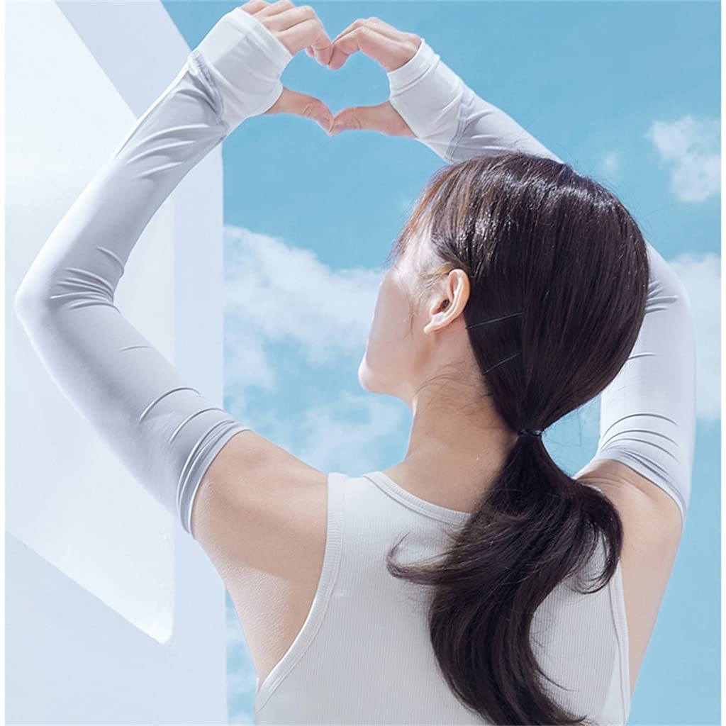 Ice Sleeve Women's Summer Ice Silk Sleeve Thin Section Driving Riding Breathable Sleeve Arm Guard (Color : B, Size : 55 * 11.5 * 8.5cm)