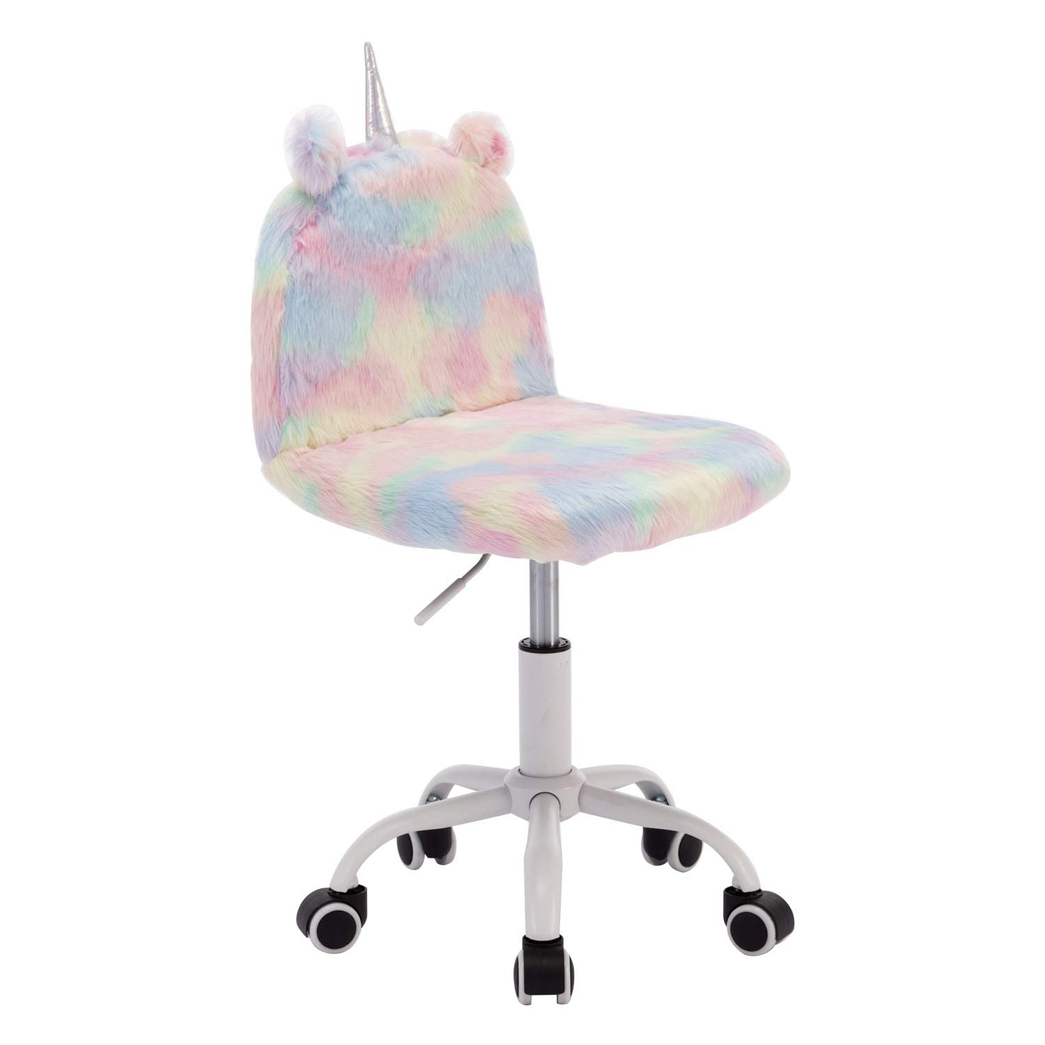 Guyou Children's Rabbit Chair, White Foot Sweat Seats Study Desk Chair Animal Computer Rolling Swivel Playing Chair (Pink)