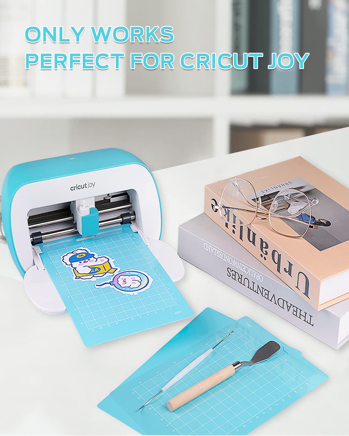 Gwybkq Cutting Mat for Cricut Joy(4.5x6.5 Inch,6 Mats) Adhesive Light Cutting Mats Replacement Accessories Blue