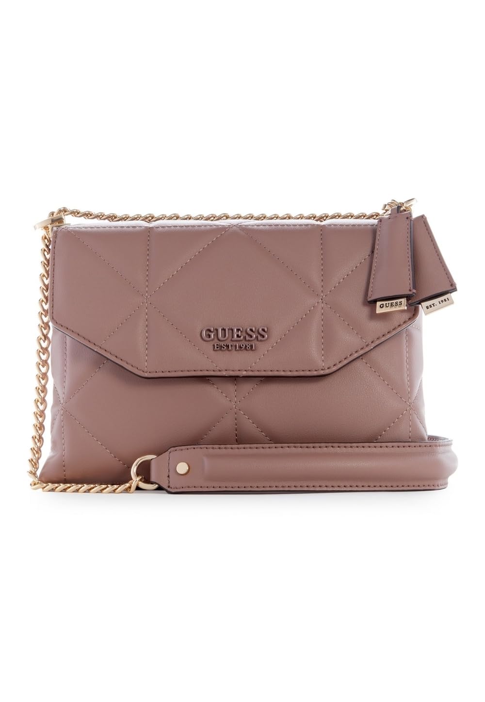 GUESS Ellery Convertible Crossbody Flap Rosewood One Size