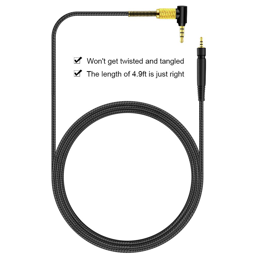 GSP 600 Cable Replacement PC37X Headset Audio Cord Compatible with Sennheiser Game Zero Game ONE, GSP500 GSP600 GSP350, PC 37X PC 373D Gaming Headphones (4.9ft/1.5m)