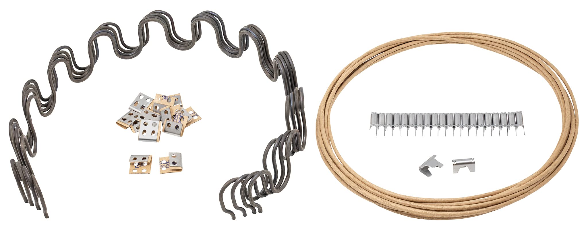 House2Home 25" Couch Spring Repair Kit to Fix Sofa Support for Sagging Cushions - Includes 4pk of Springs, Upholstery Spring Clips, Seat Spring Stay Wire, Screws and Installation Instructions