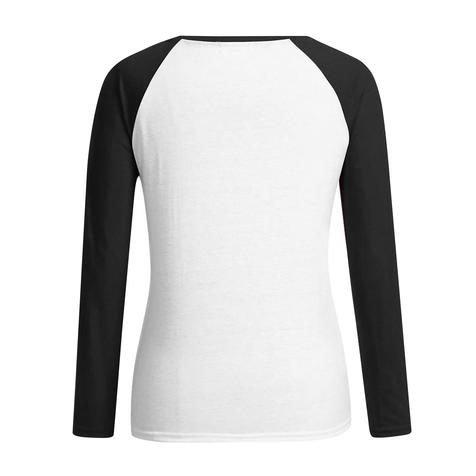 GIANTHONG Womens Raglan Sleeve Shirt Pullover Tops, Soft Loose Casual Crewneck Colorblock Clover Gift Sweatshirt for Women