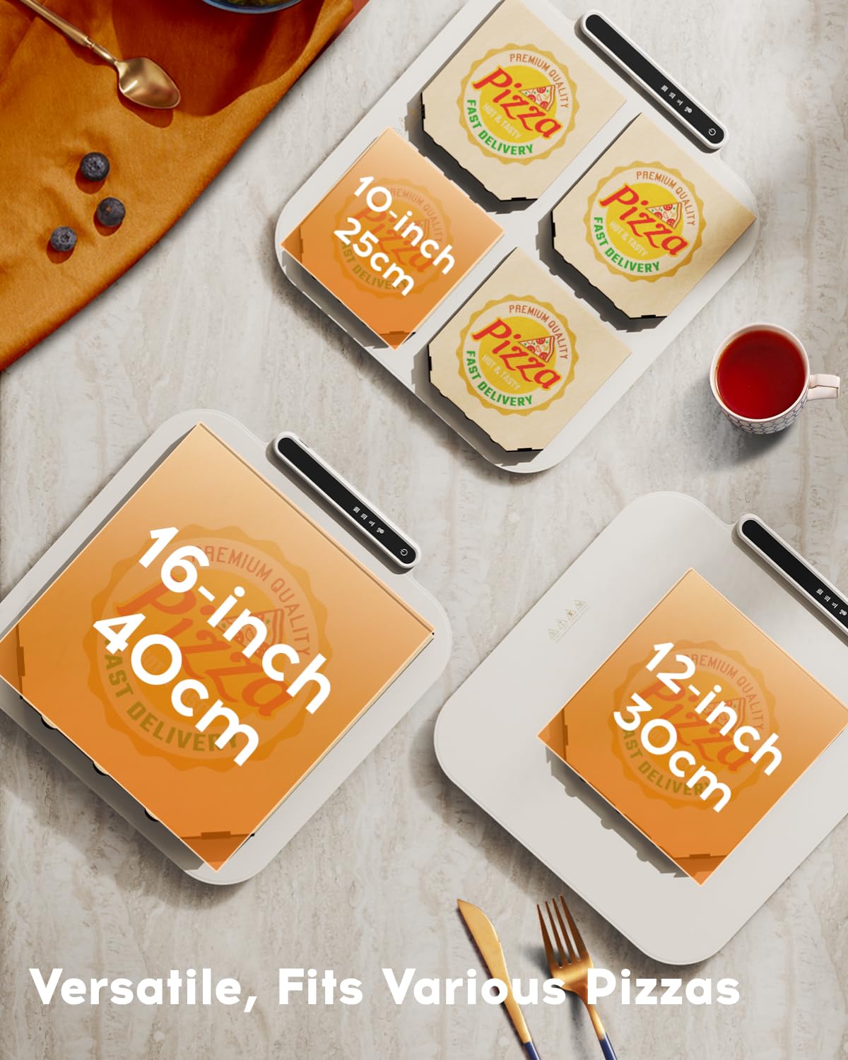 iTRUSOU Electric Warming Tray - Full Surface Heating,Rollable & Portable,Premium Silicone Nano-Material,3 Temperature Settings,Auto Shut-Off -Versatile Food Warmer for Pizza, Meals, and More