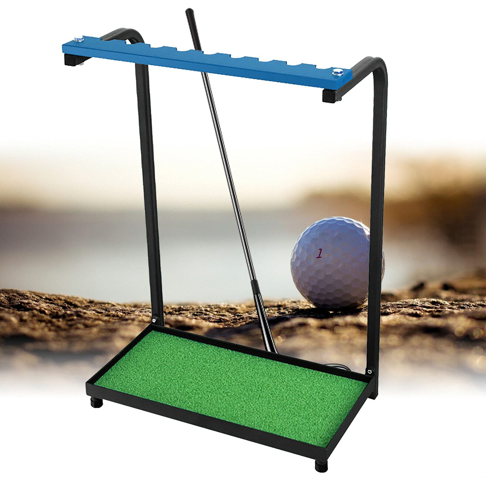 Golf Putter Stand, Heavy Duty Golf Club Organizer Rack, 9 Putters Organizer Holder, Golf Club Organizers, Golf Club Display Golf Putter Rack (US Stock)