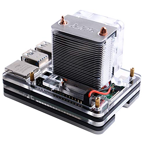 GeeekPi Case with ICE Tower Cooler for Raspberry Pi 4, Pi 4 Case with Fan and Aluminum Heatsink for Raspberry Pi 4 Model B