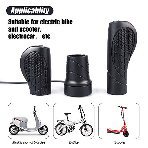 Greenergia Electric Bike Half Twist Throttle Left ThumbThrottle Speed Controller for Ebike and Scooter (Half, Left)