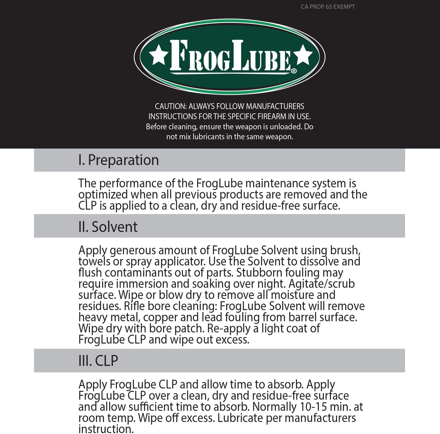 Frog Lube Weapons Care System Pack