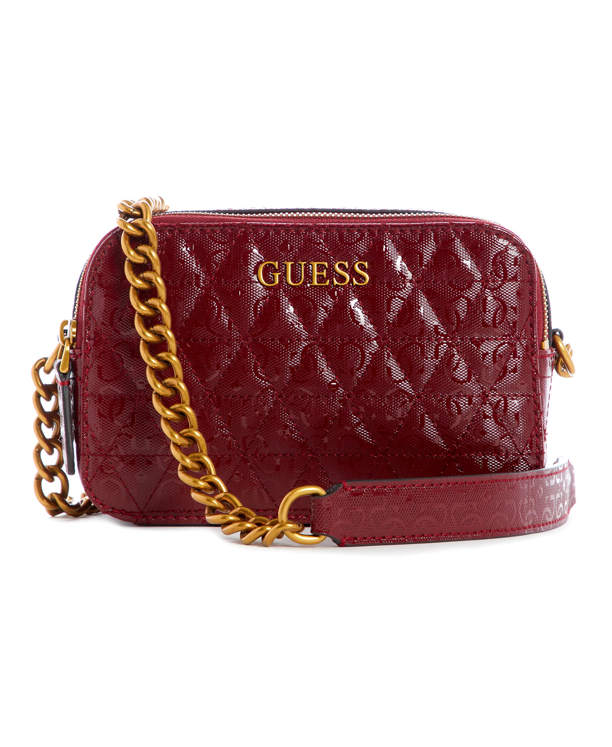 GUESS womens Noelle Crossbody Camera, Merlot, One size US