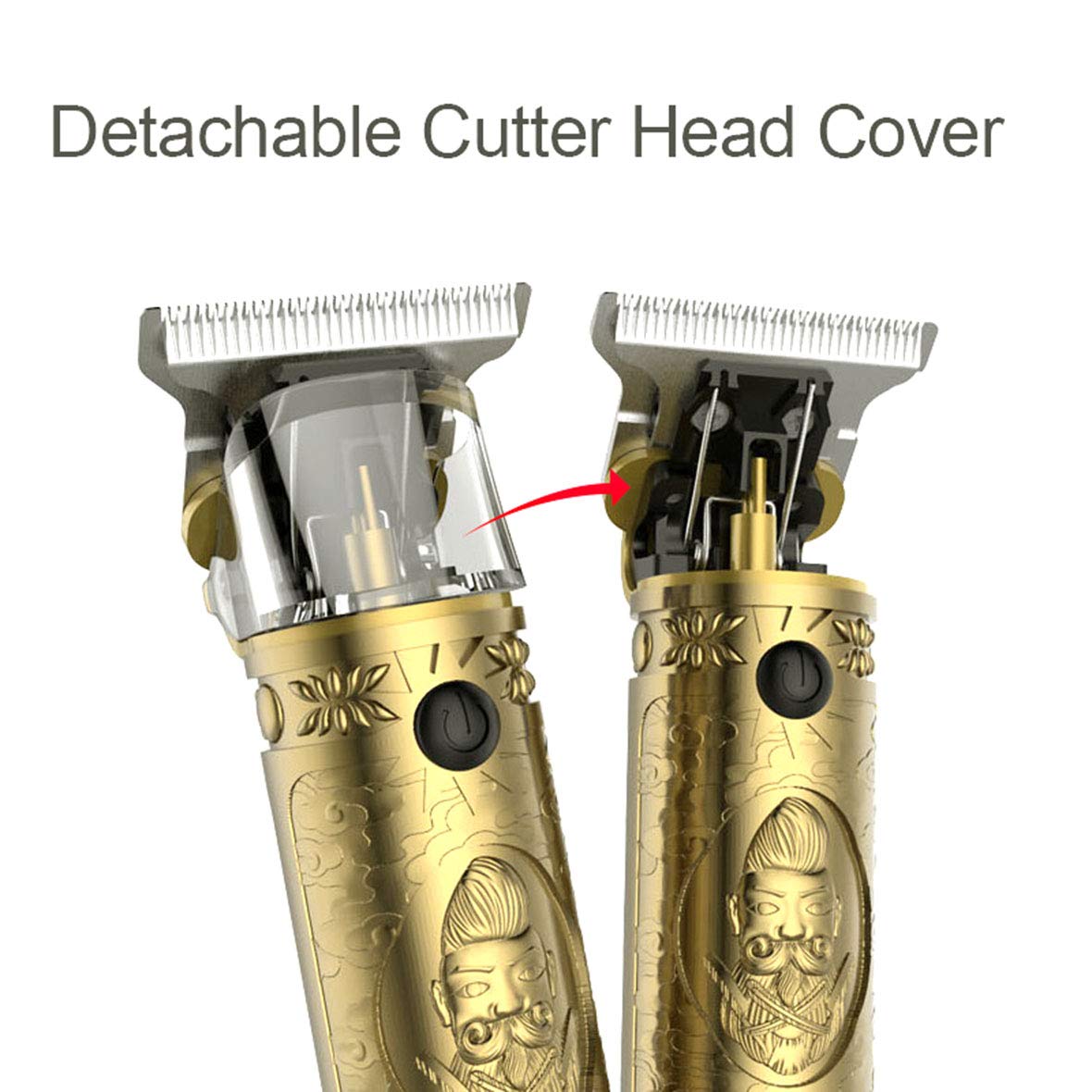 Hair Clippers for Men Professional Cordless T-Blade Beard Trimmer, Zero Gapped Head Shaver Kit, Powerful Motor Clippers for Hair Cutting, Long Run Time