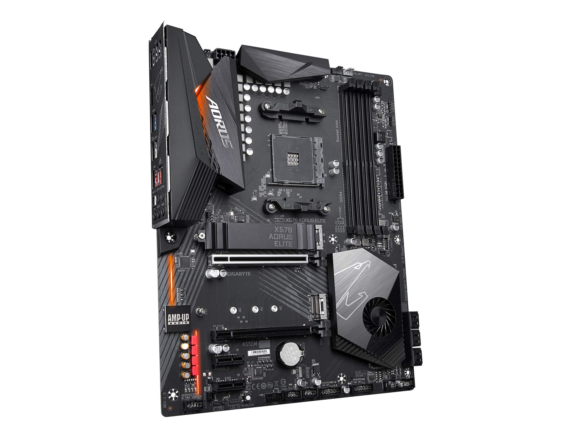 GIGABYTE X570 AORUS Elite (AMD Ryzen 3000/X570/ATX/PCIe4.0/DDR4/USB3.1/Realtek ALC1200/Front USB Type-C/RGB Fusion 2.0/M.2 Thermal Guard/Gaming Motherboard) (Renewed)