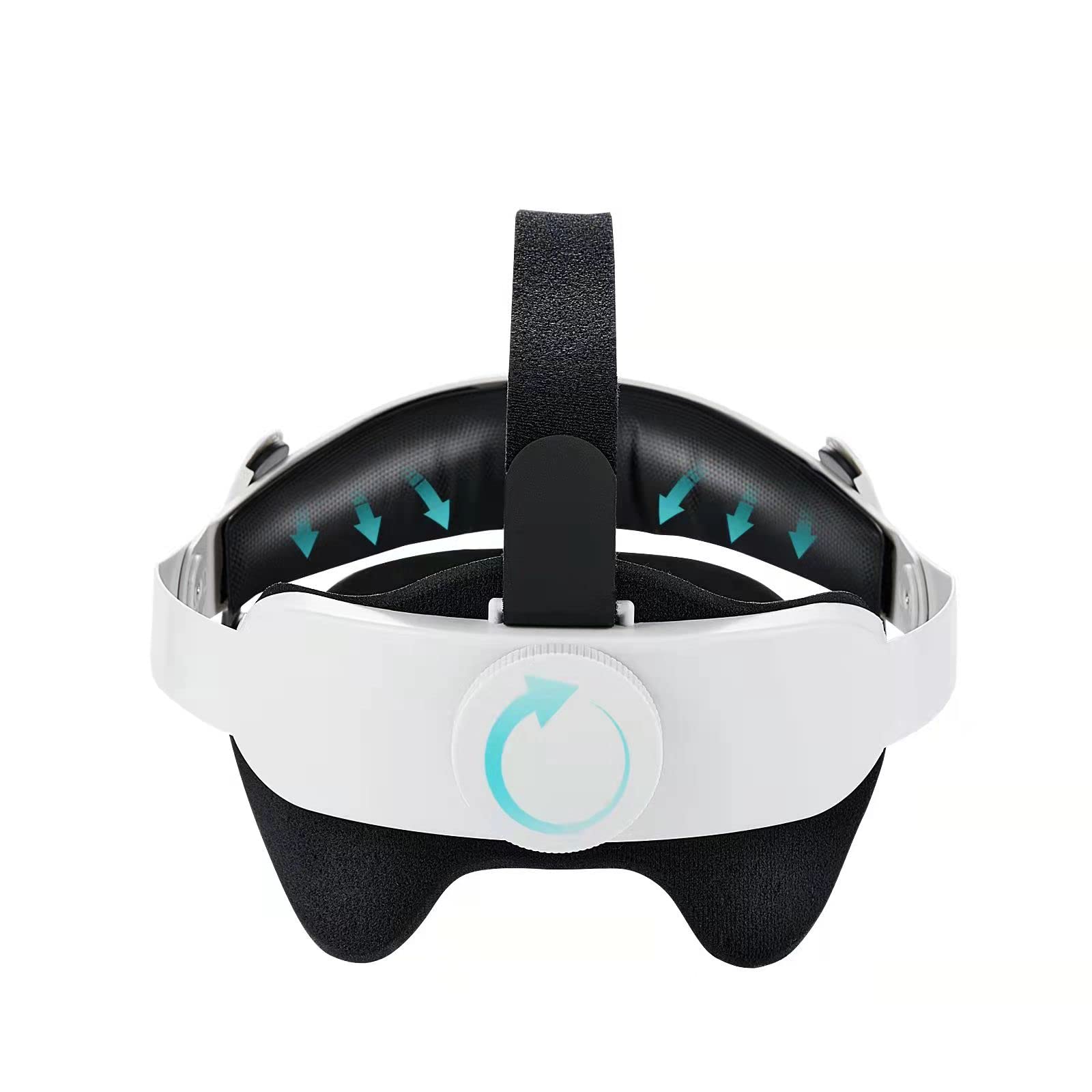 GOMRVR M2 Eyewear Head Strap for Oculus Quest 2, Replacement Elite Strap, with Silicone Face Cover, Lens Cover Accessories Increase Comfort and Reduce face Pressure (White)