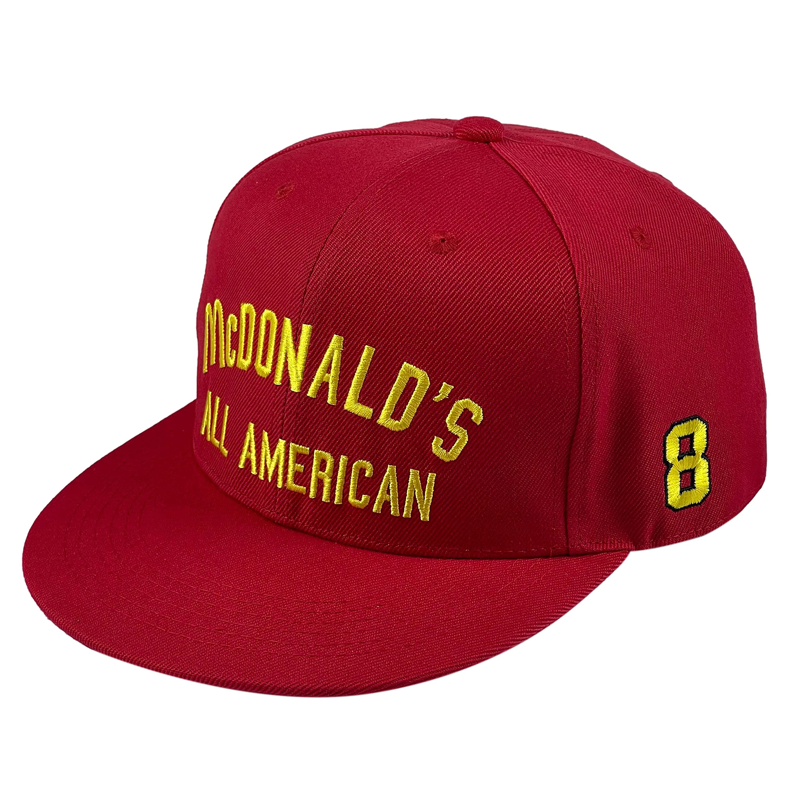 giftwell All American Snapback Hat Embroidered 8 Bryant Adjustable Dad Baseball Cap, Red, 7-7 58
