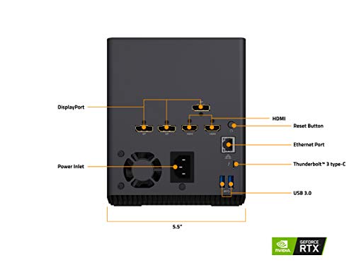 GIGABYTE AORUS RTX 3080 Gaming Box (REV2.0) eGPU, WATERFORCE All-in-One Cooling System, LHR, Thunderbolt 3, GV-N3080IXEB-10GD REV2.0 External Graphics Card