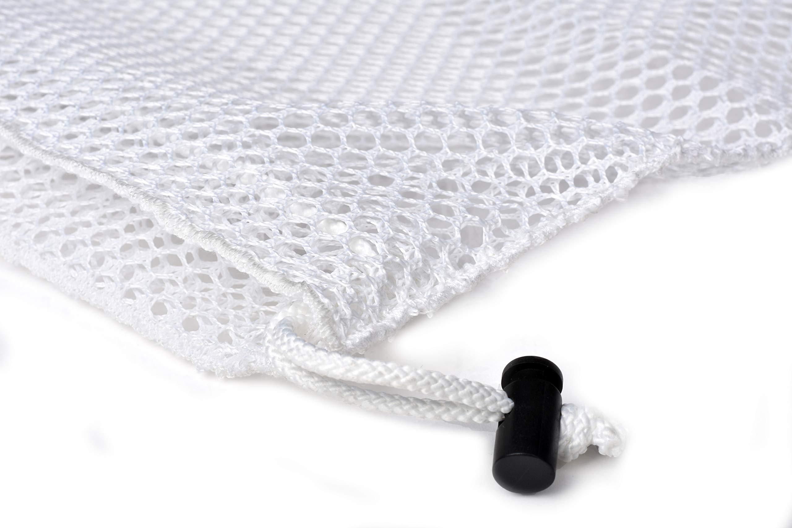 Handy Laundry Commercial Mesh Bag - Sturdy Material with Drawstring Closure. Ideal Machine Washable Mesh Laundry Bag for Factories, College, Dorm and Apartment Dwellers. (24" x 36" | White | 2-Pack)