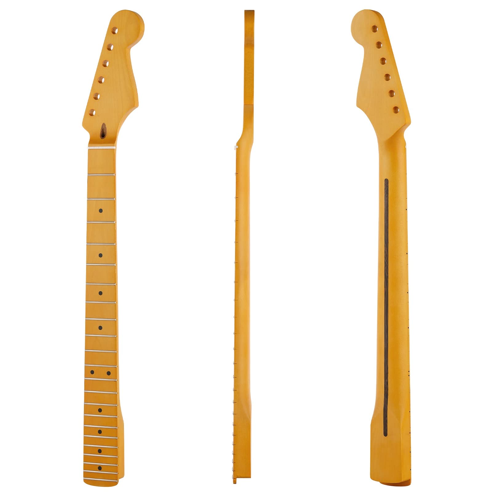 Guitar Neck 22 Fret ST Maple Fretboard Guitar Neck Guitar DIY Parts Replacement