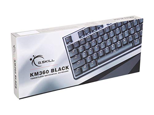 G.SKILL USB KM360 Professional Tenkeyless Mechanical Keyboard, Cherry MX Red, ABS Dual Injection Keycap, (Black)
