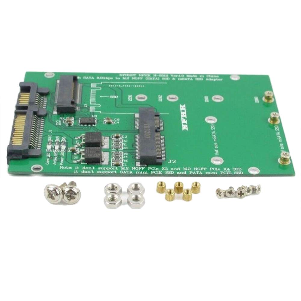 GinTai USA Mini PCI-E B M-Key Converter Adapter Replacement for MSATA M.2 NGFF 2.5" SSD to SATA III 3.0