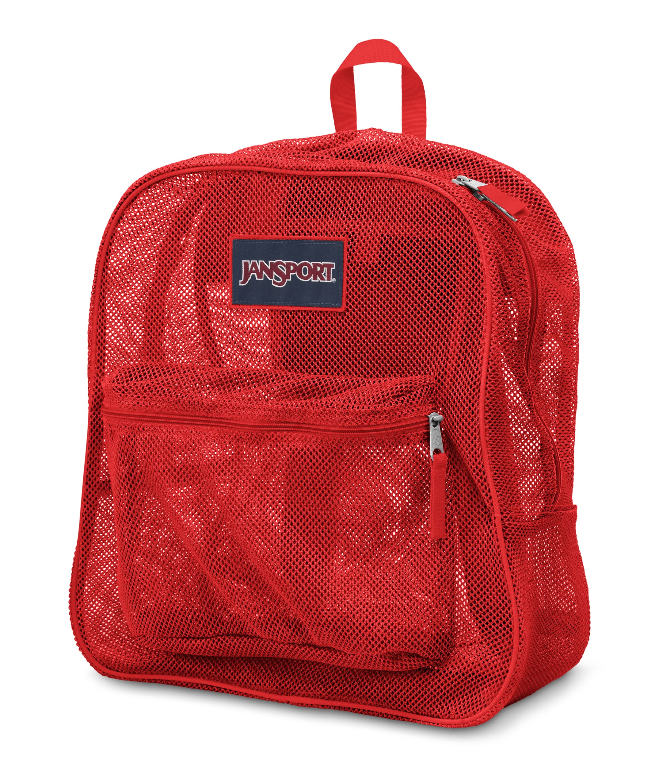 JanSport Mesh Pack - See Through Backpack, Red Tape