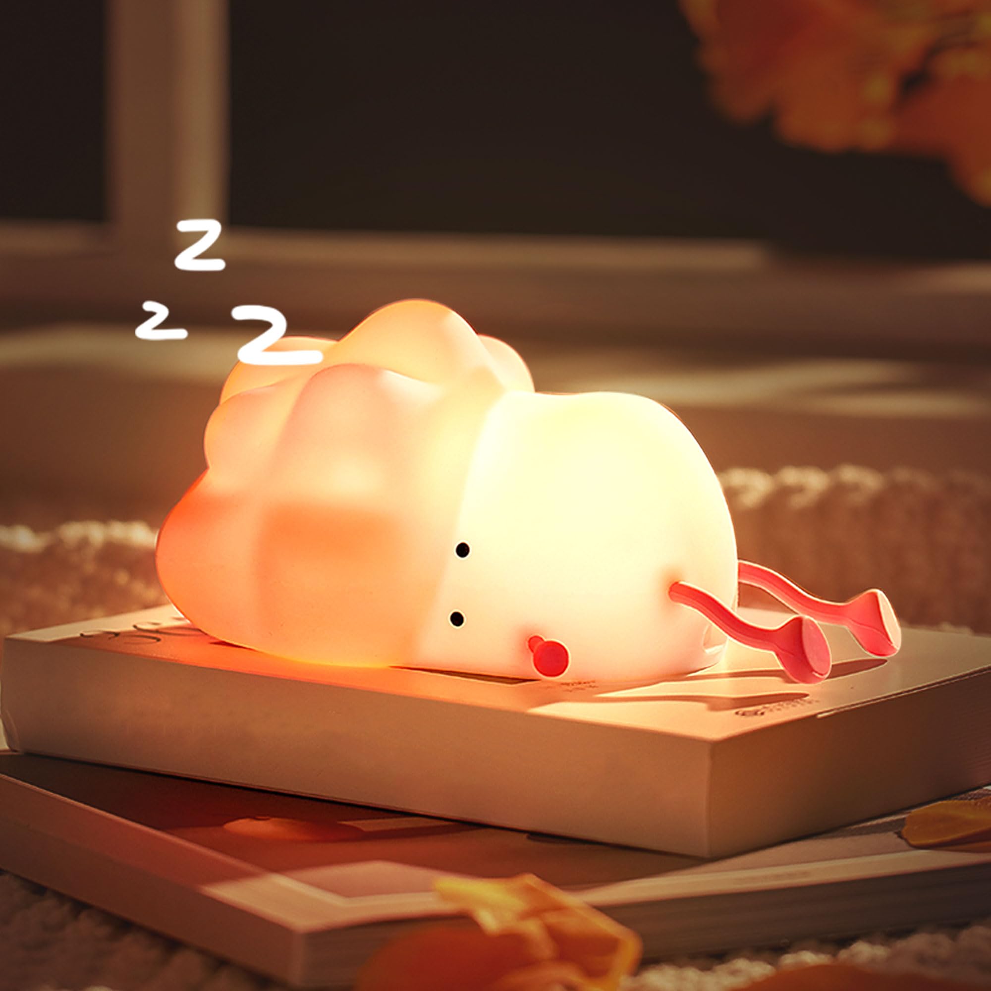 Night Light for Kids Rechargeable LED, 3-Level Dimmable Nursery Nightlight, Food Grade Silicone Squishy Lamp Perfect Bedside Touch Lamp with 30 Mins Timer for Breastfeeding, Toddler, Baby Décor