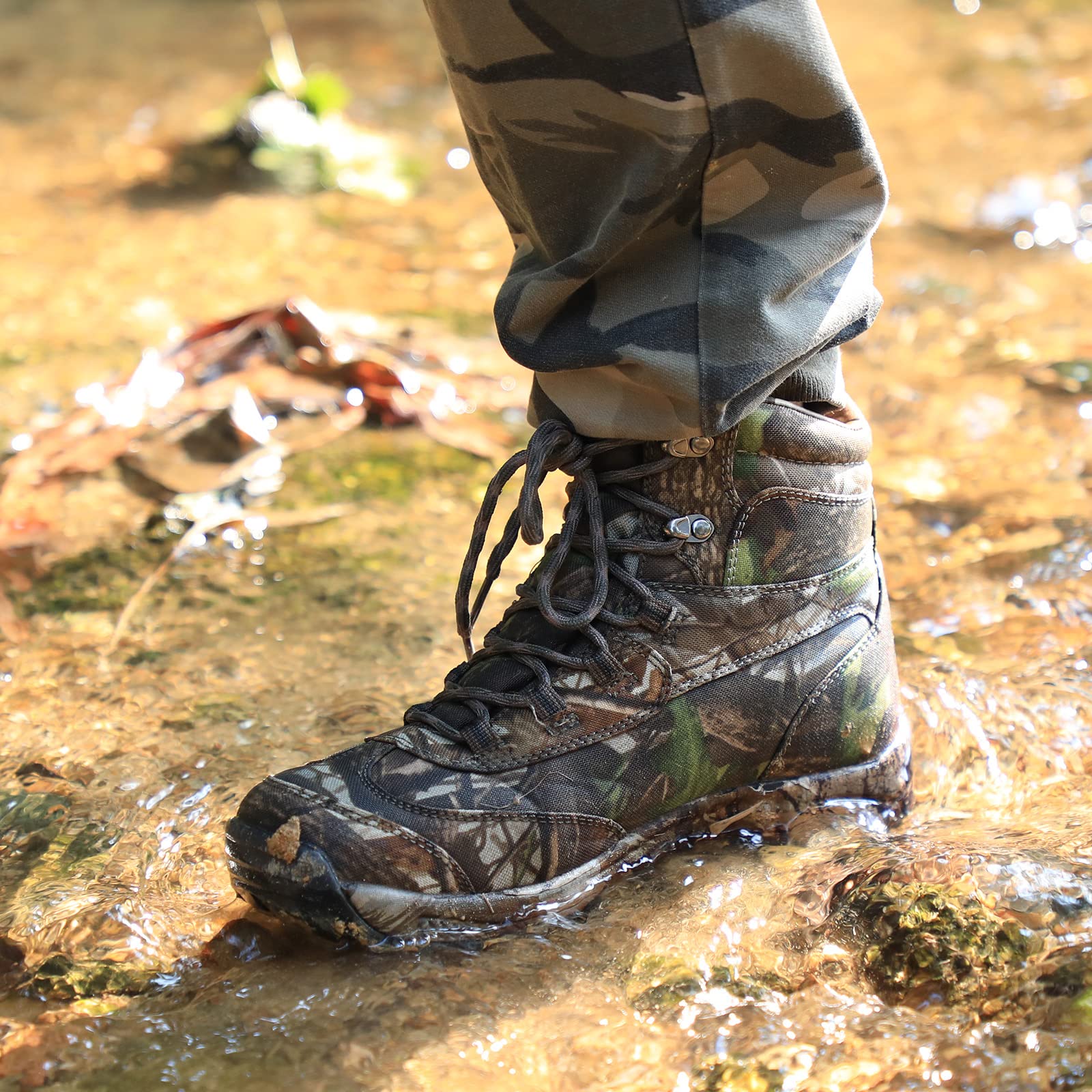 HANAGAL Hunting Boots Lightweight EVA Midsole Waterproof Mens Work Boots Anti-wicking Military Tactical Army Combat Hiking Boots for Men Size 9