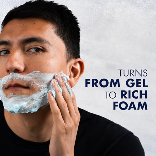 Gillette PRO Shaving Gel For Men Cools To Soothe Skin And Hydrates Facial Hair, TWIN PACK - Total 14oz, ProGlide Sensitive 2 in 1 Shave Gel