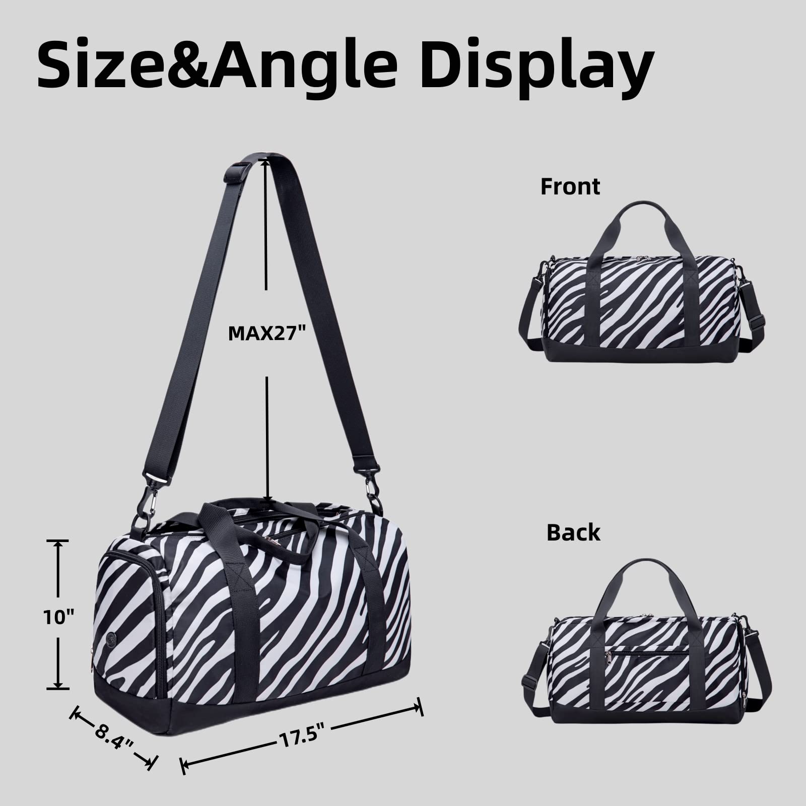 Gym Bag for Women Small Duffel Bag with Shoe Compartment and Wet Pocket Travel Duffle Bag Carry On Weekender Bag Workout Bag