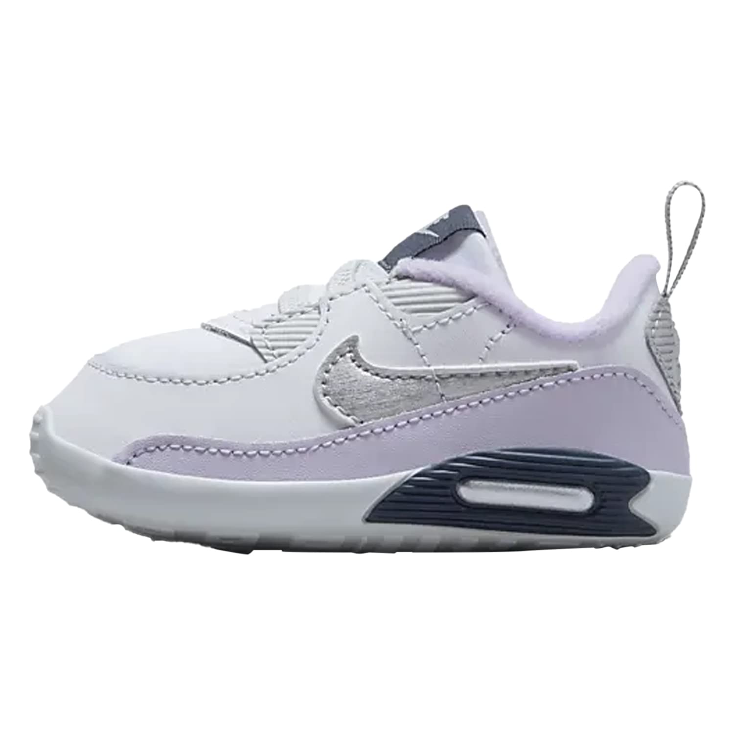 Nike Max 90 Crib Baby Bootie Size - 1 White/Metallic Silver