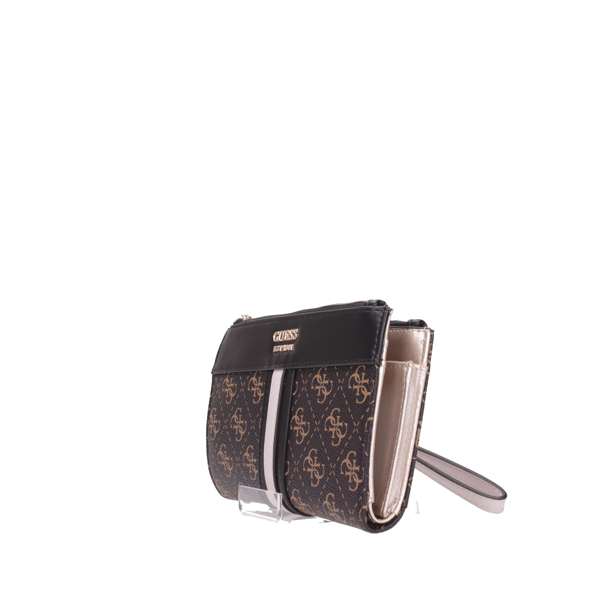 GUESS womens Kasinta Double Zip Organizer Wallet, Brown Multi, one size US